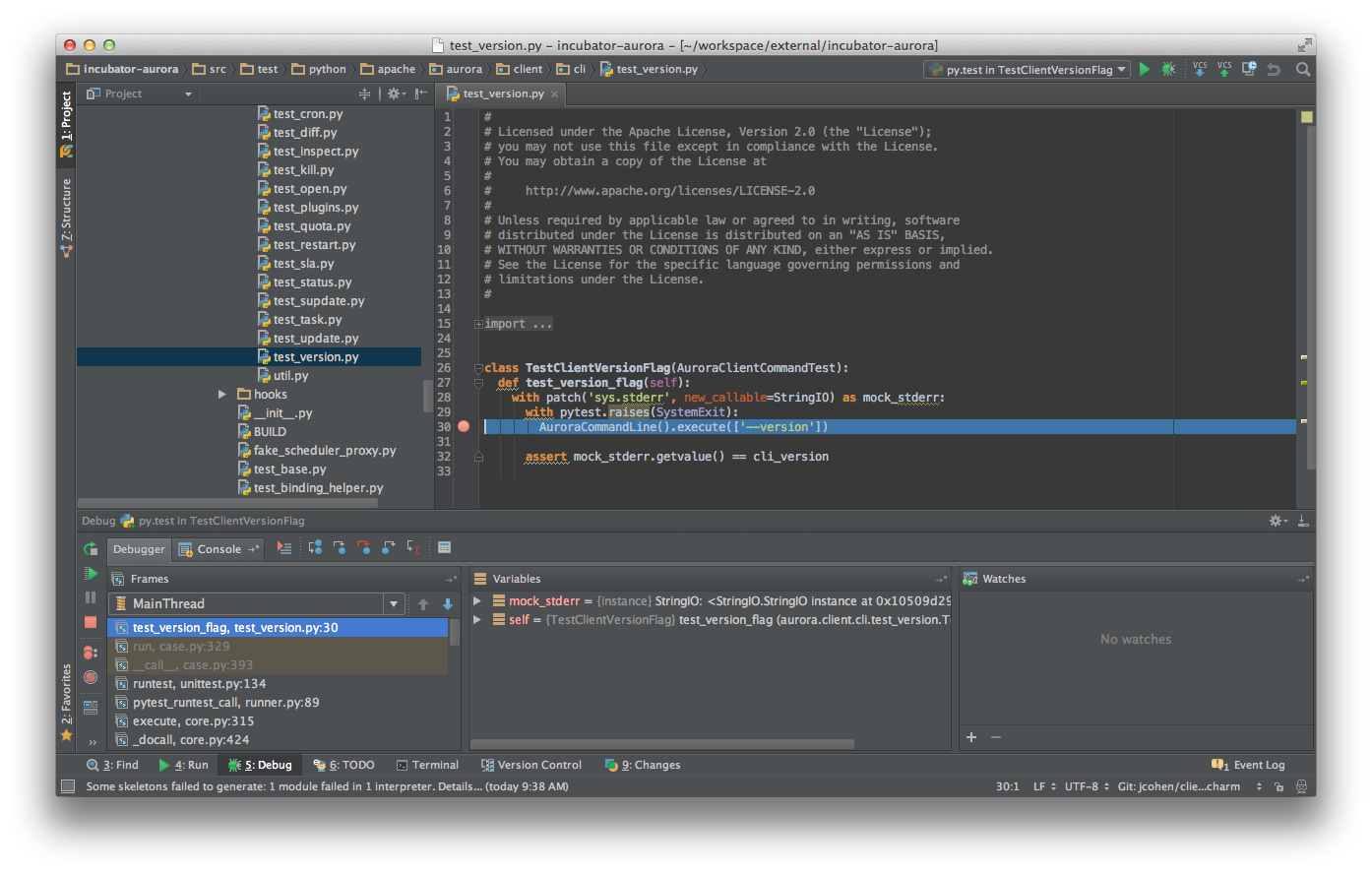 Developing aurora client - Apache Aurora